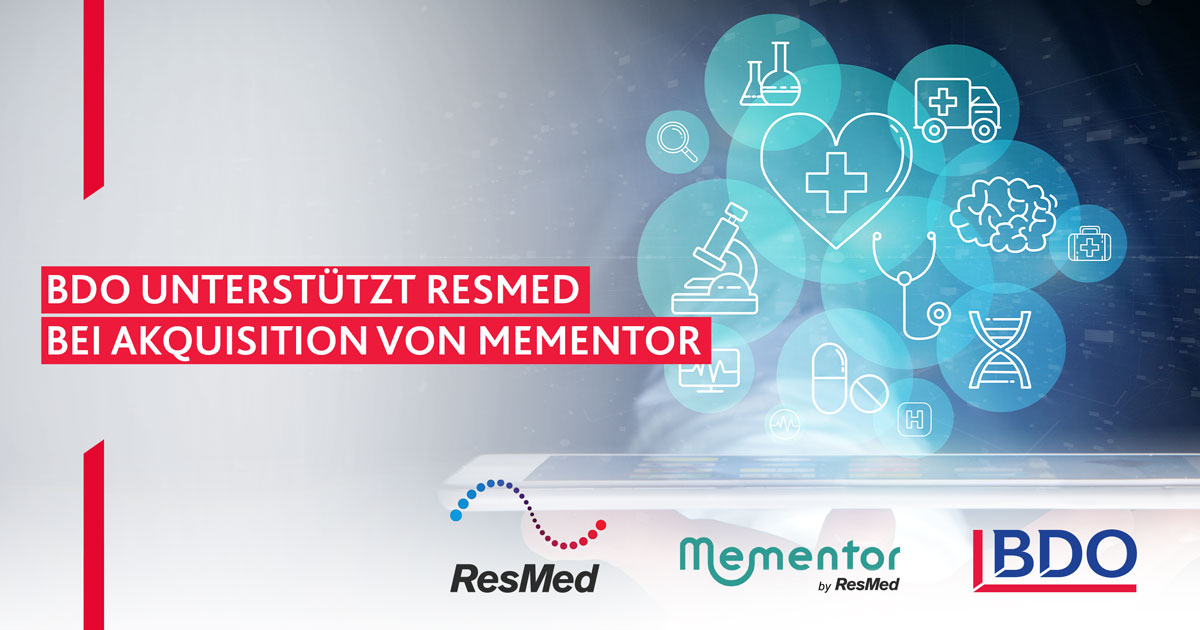 BDO berät ResMed Inc. beim Erwerb des Digital-Health-Unternehmens ...